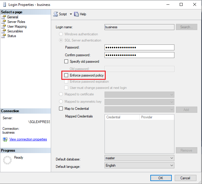 เข้าใช้งานโปรแกรมไม่ได้ขึ้น Error Login failed for user business Reason ...
